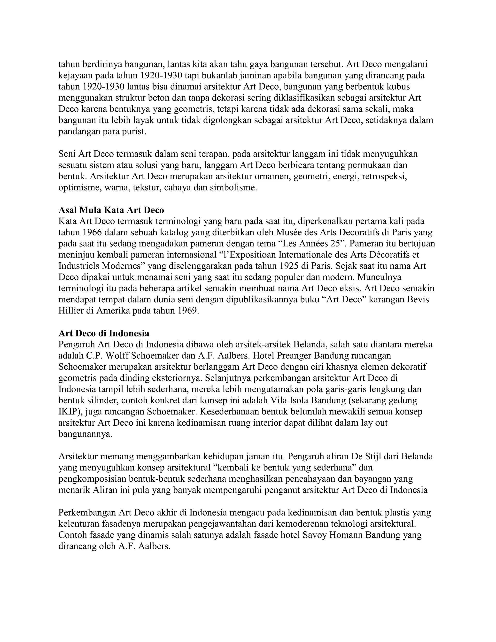 Arsitektur art deco | DOCX