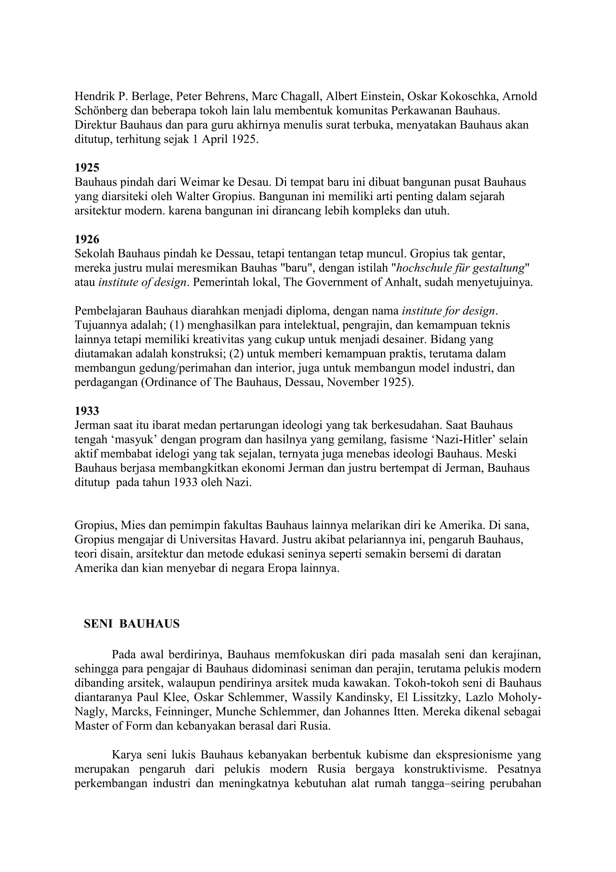 Arsitektur bauhaus | DOCX