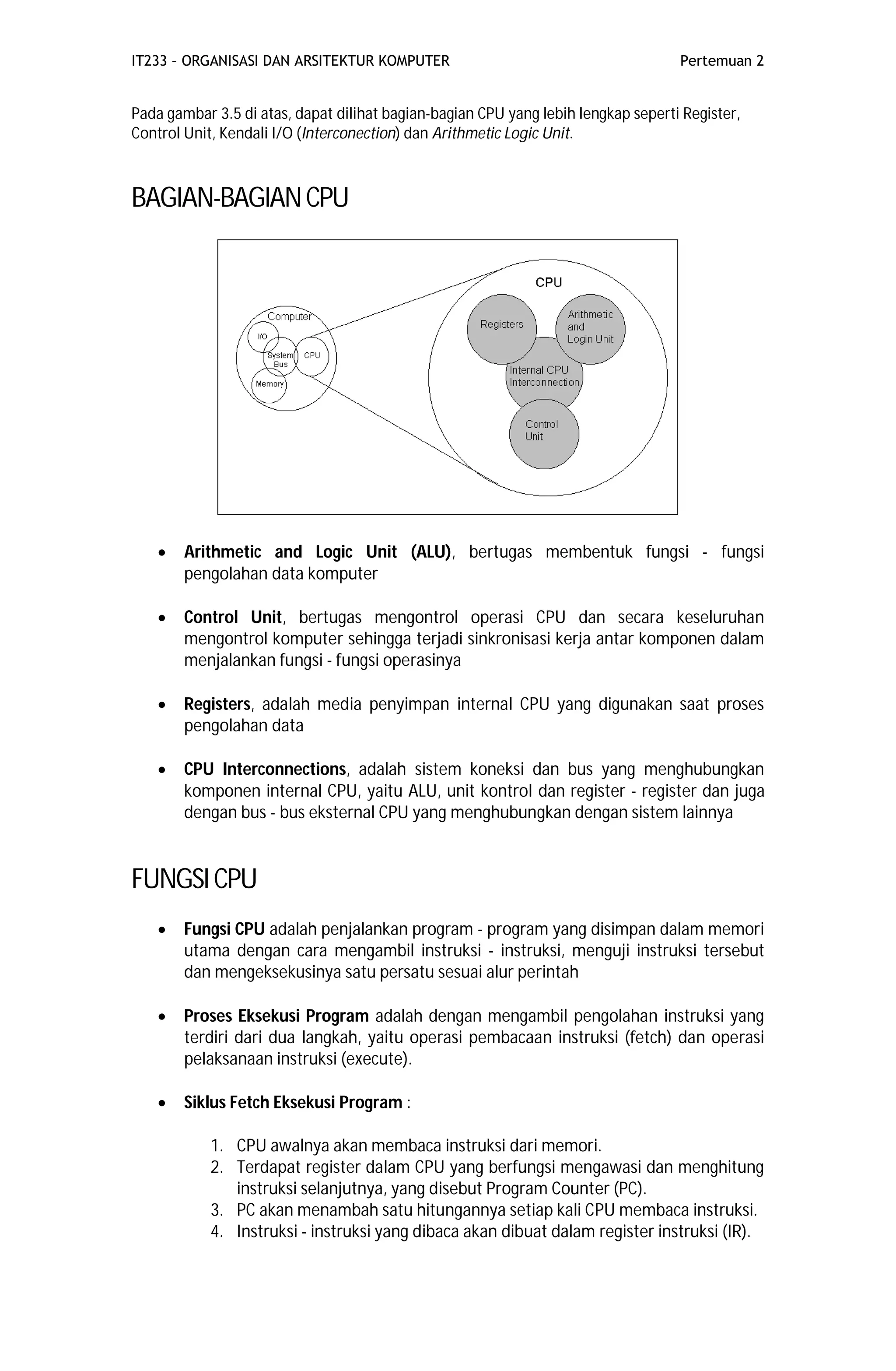 Arsitektur cpu | PDF