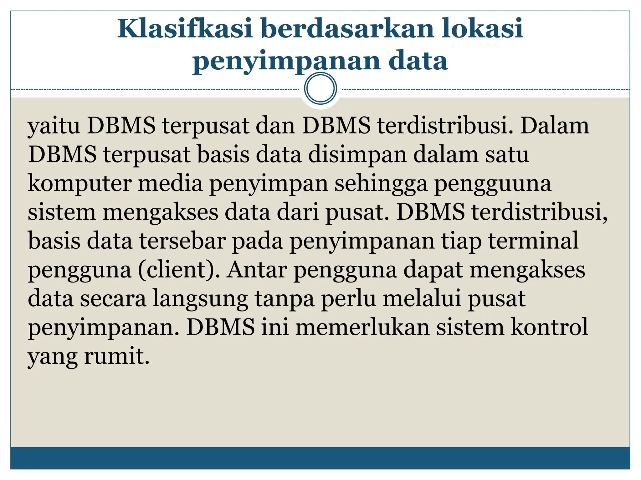 ARSITEKTUR DBMS DENGAN TEMA YANG MENARIK | PPT
