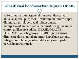 ARSITEKTUR DBMS DENGAN TEMA YANG MENARIK | PPT