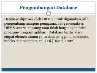 ARSITEKTUR DBMS DENGAN TEMA YANG MENARIK | PPT
