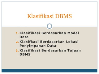 ARSITEKTUR DBMS DENGAN TEMA YANG MENARIK | PPT