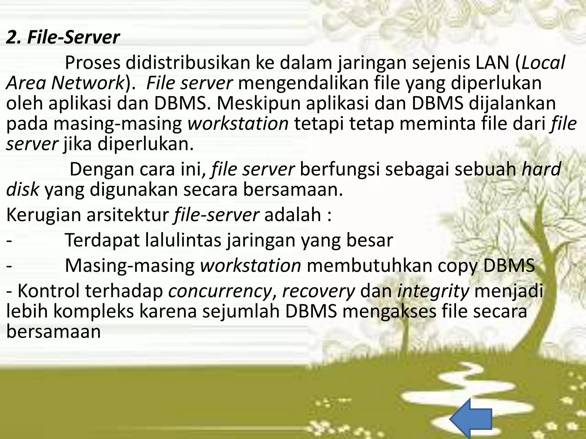 Arsitektur dbms multiuser | PPTX