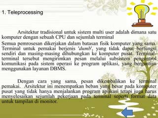 Arsitektur dbms multiuser | PPTX