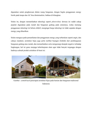 Arsitektur hijau - Untuk Lingkungan yang Berkelanjutan | PDF