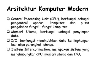 Arsitektur komputer | PPTX