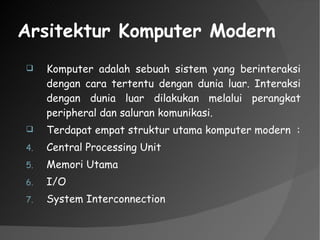 Arsitektur komputer | PPT