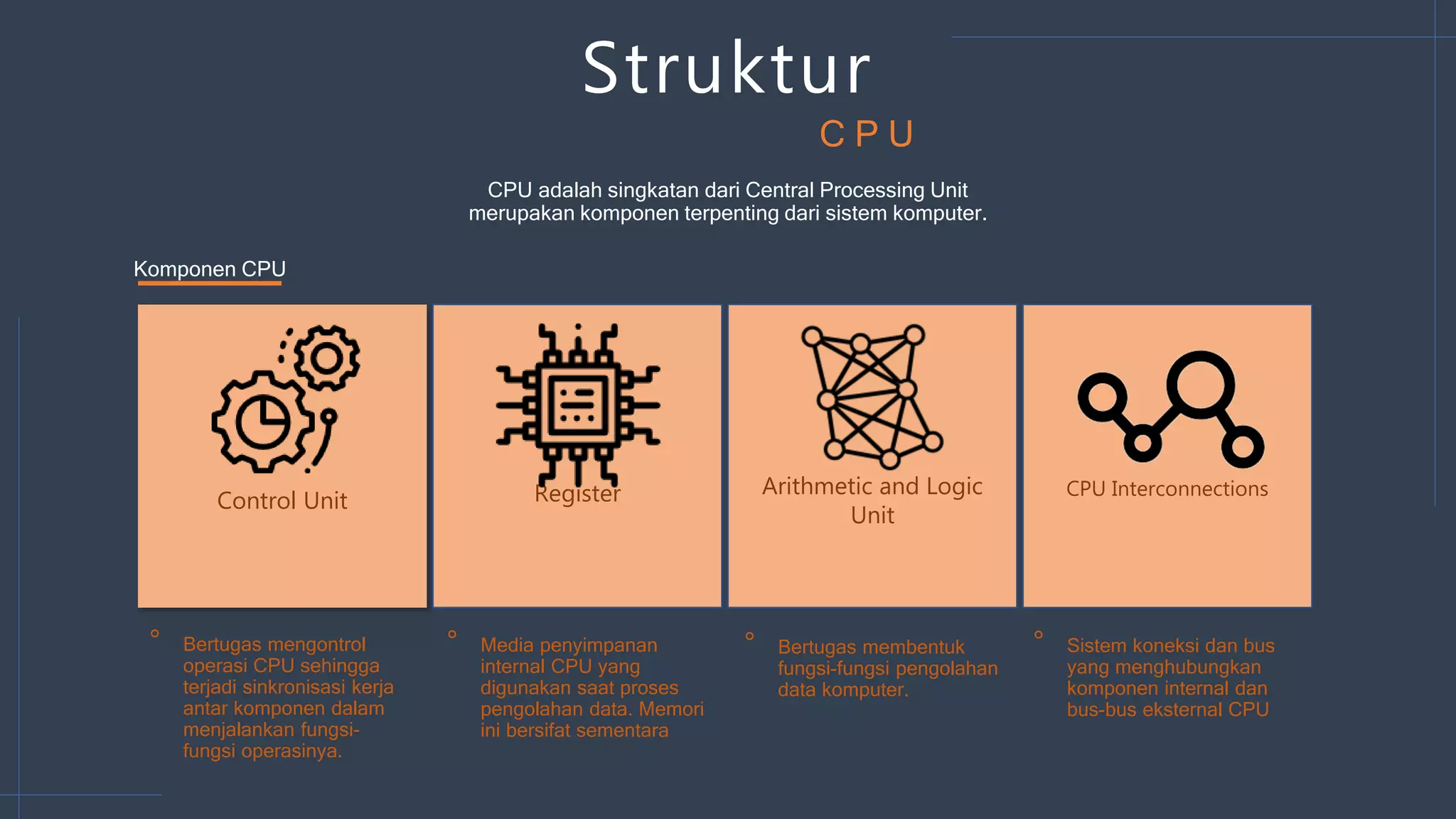 Arsitektur komputer (Struktur dan Cara kerja CPU) | PPT