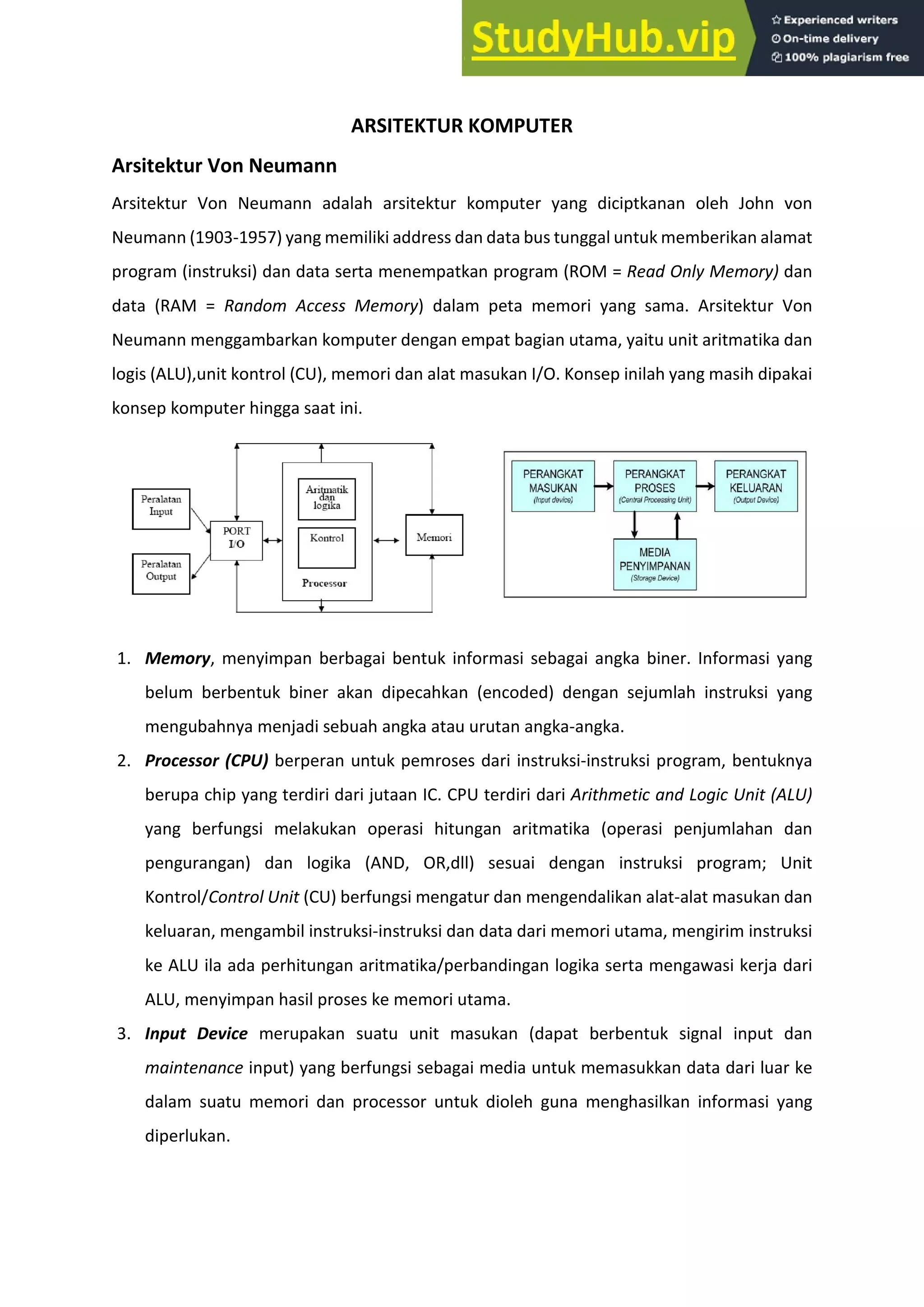ARSITEKTUR KOMPUTER | PDF