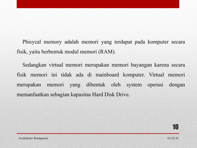 Arsitektur komputer pertemuan 12 | PPT