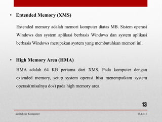 Arsitektur komputer pertemuan 12 | PPT