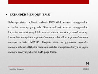 Arsitektur komputer pertemuan 12 | PPT