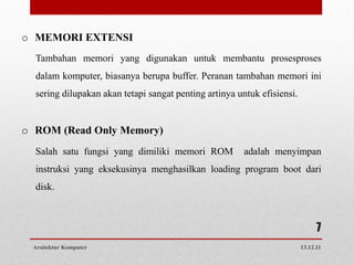 Arsitektur komputer pertemuan 12 | PPT