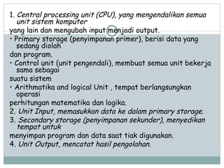 Arsitektur komputer budiharyanto 0903015032 | PPT
