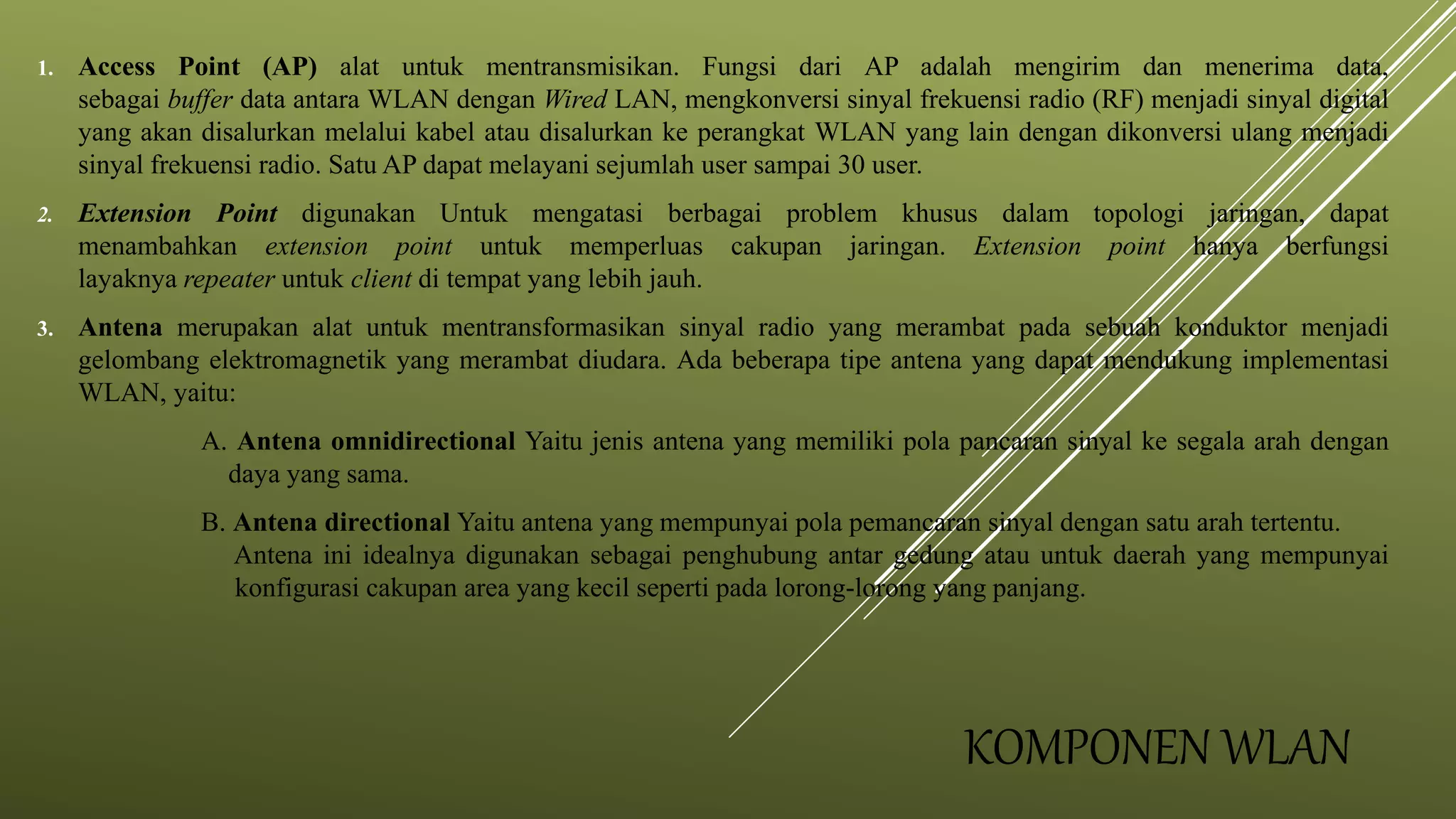 Arsitektur komputer Setting Wlan dengan Cisco | PPTX