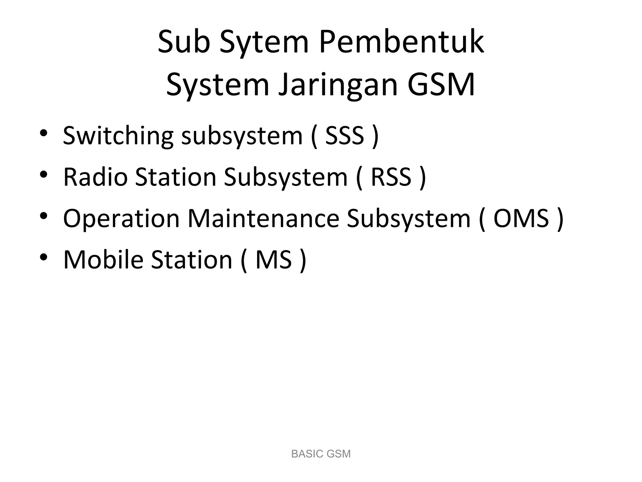 Arsitektur network gsm | PPT