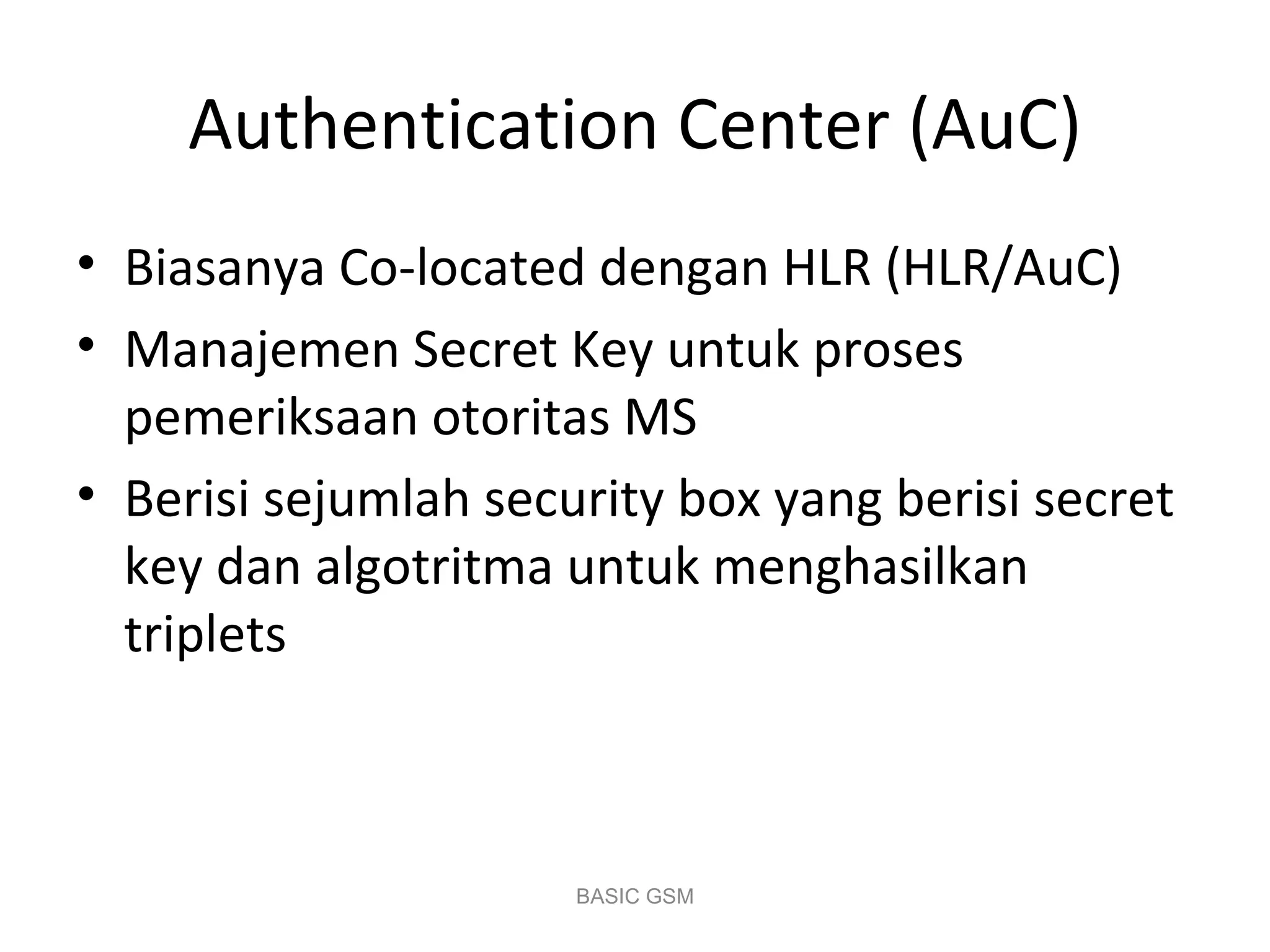 Arsitektur network gsm | PPT