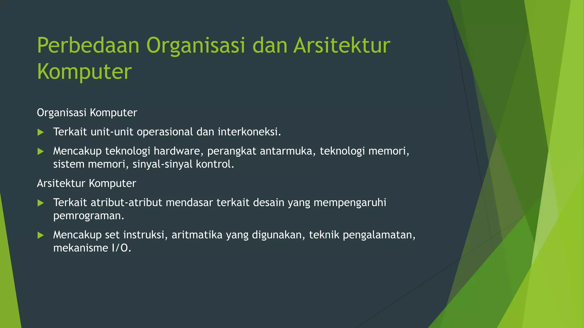 Arsitektur & Organisasi komputer | PPTX