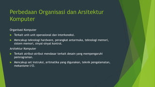 Arsitektur & Organisasi komputer | PPTX