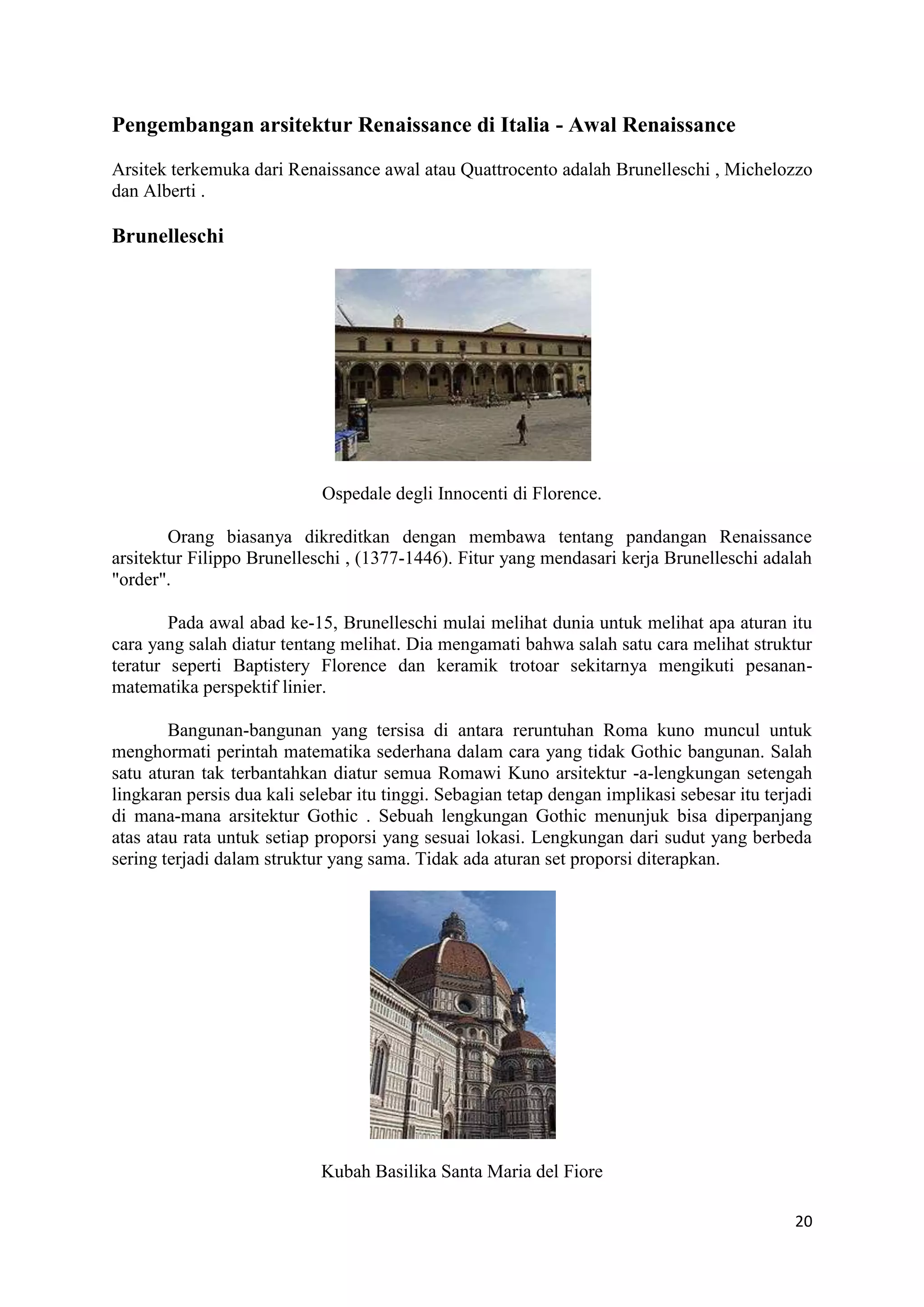 Arsitektur renaissance | DOCX