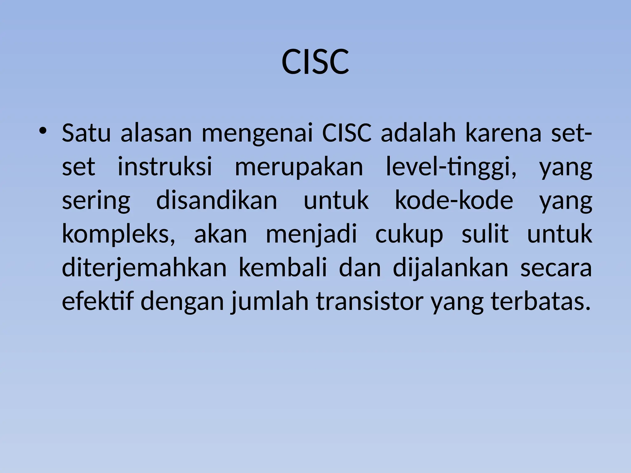 ARSITEKTUR RISC DAN CISC_arstektur dan organisasi | PPT