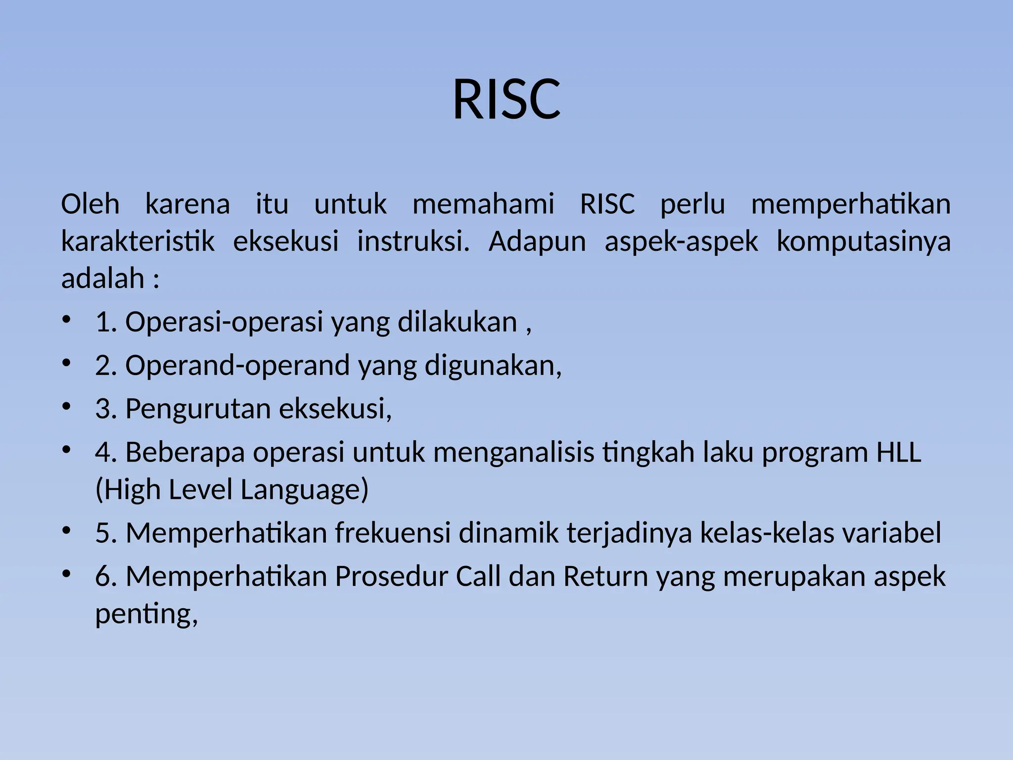 ARSITEKTUR RISC DAN CISC_arstektur dan organisasi | PPT