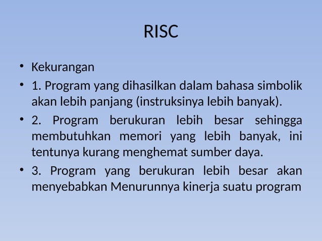 ARSITEKTUR RISC DAN CISC_arstektur dan organisasi | PPT