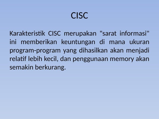 ARSITEKTUR RISC DAN CISC_arstektur dan organisasi | PPT