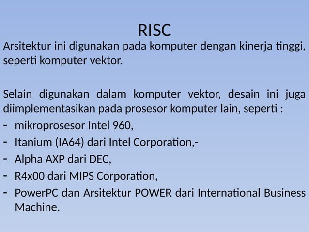 ARSITEKTUR RISC DAN CISC_arstektur dan organisasi | PPT