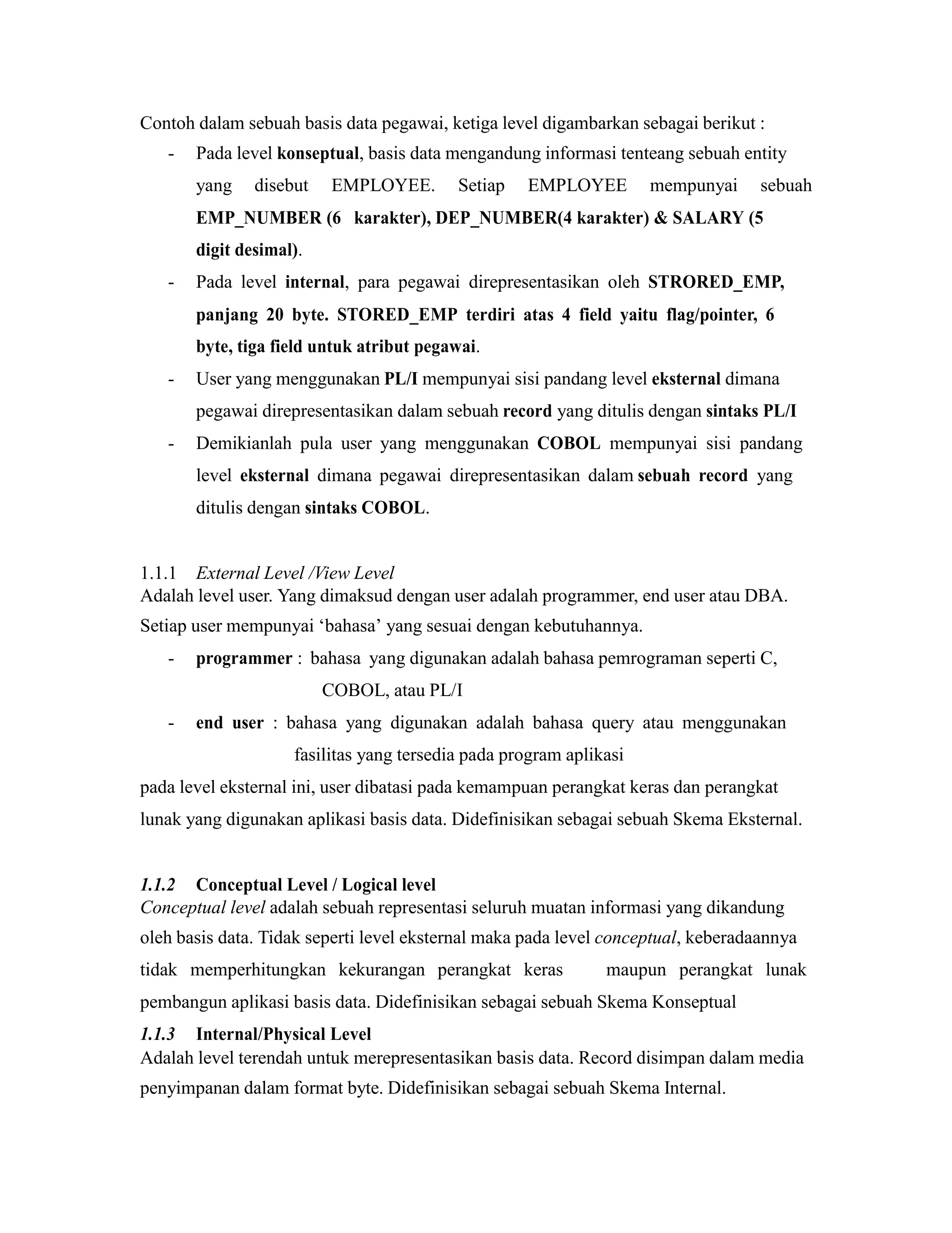 Arsitektur sistem basis data | PDF