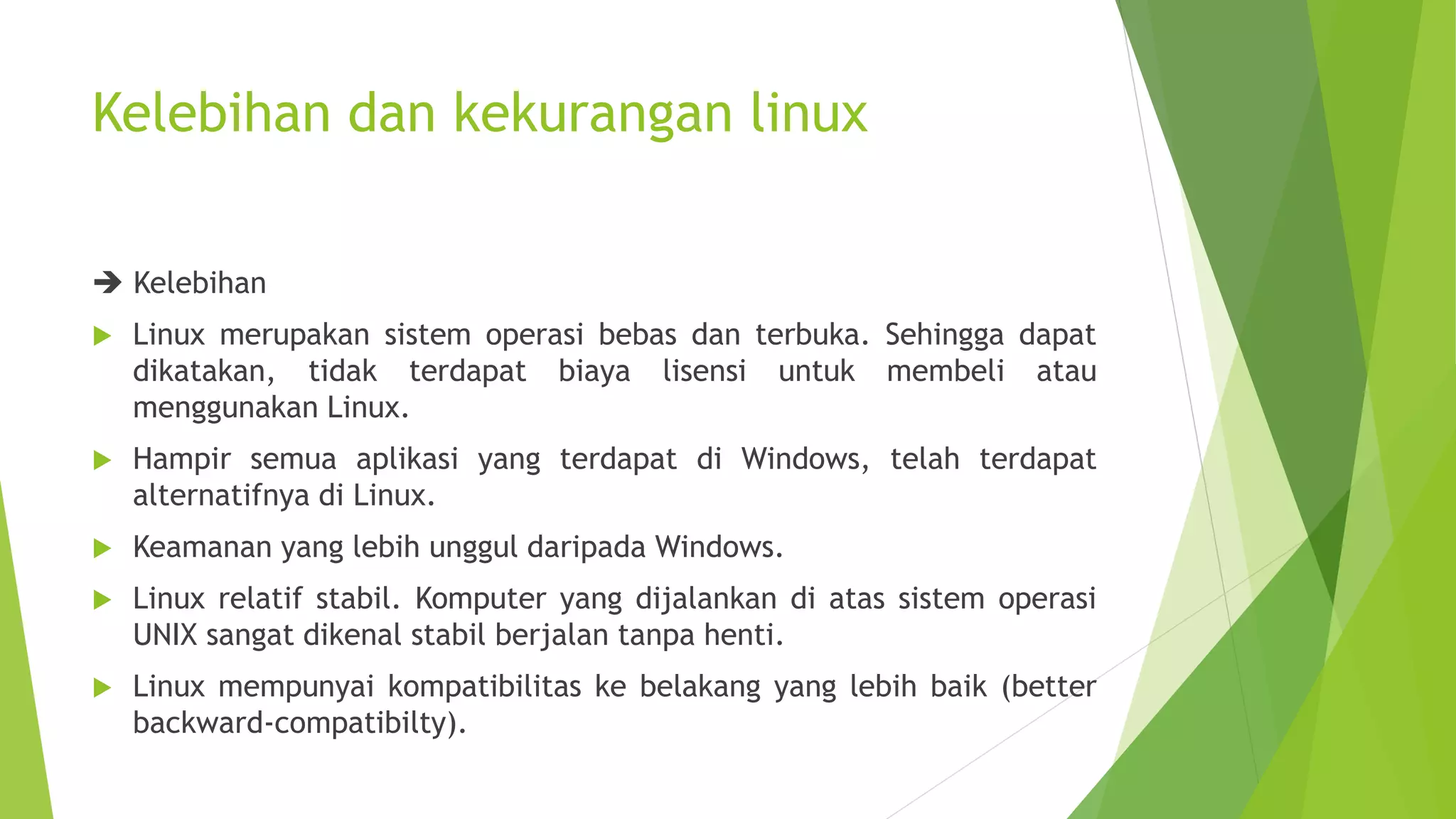 Arsitektur sistem operasi linux. | PPTX