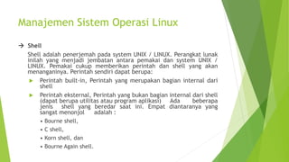 Arsitektur sistem operasi linux. | PPTX