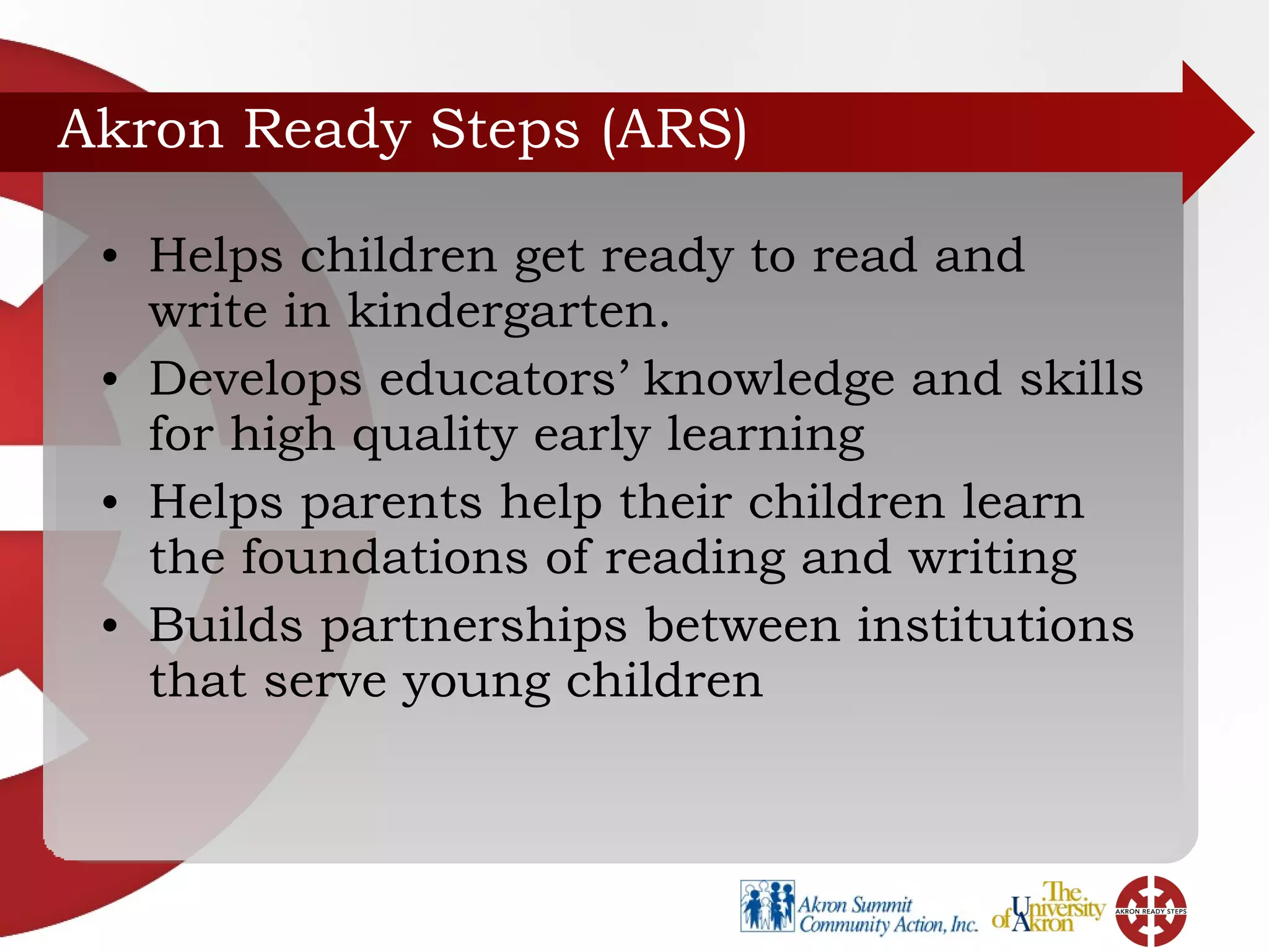 Akron Ready Steps Kick Off | PPT