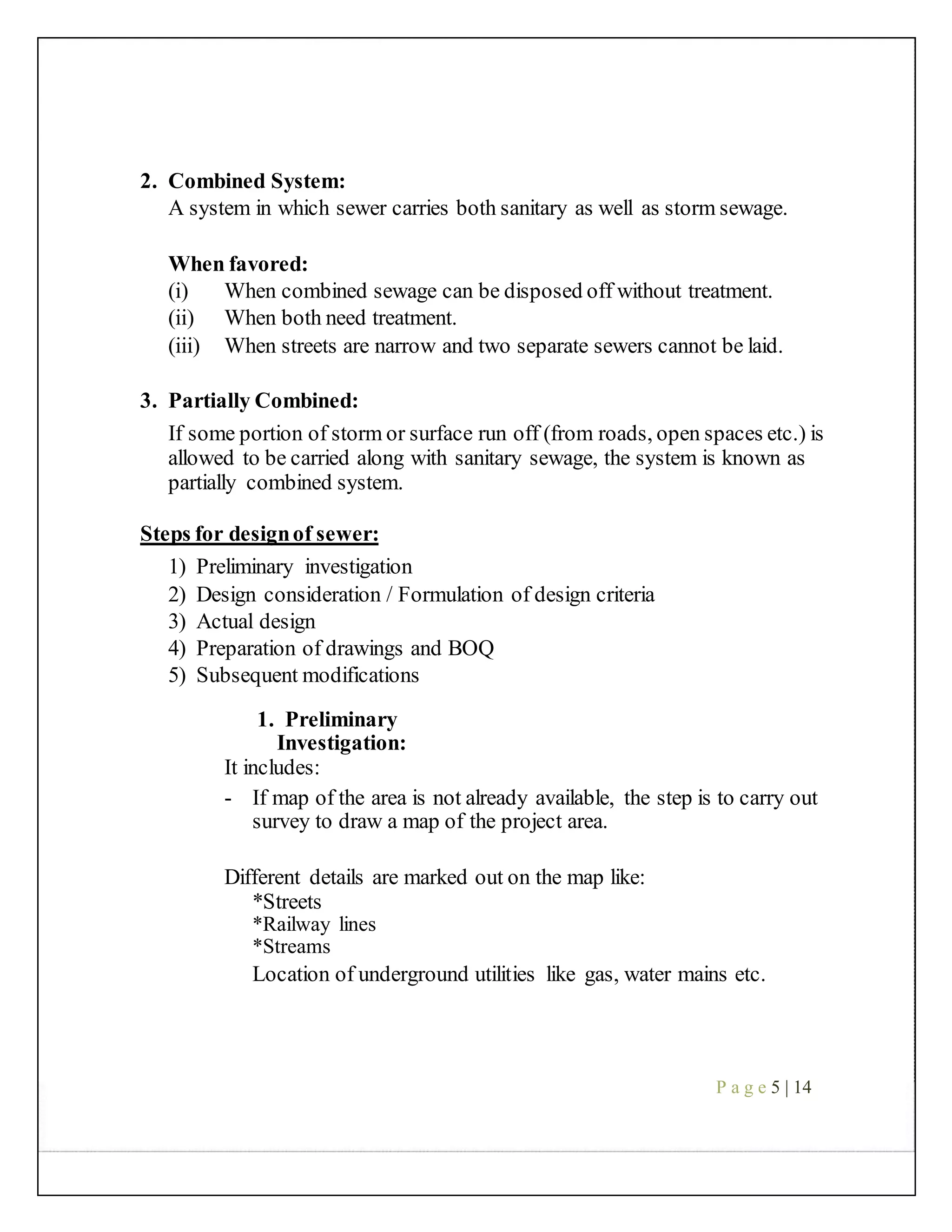 SEWER DESIGN: | DOCX