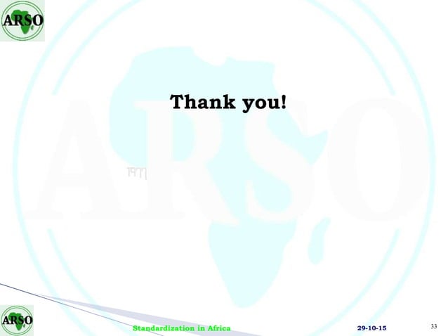 ARSO and Africa's standardization - interfacing technical standards with sps measures (3) | PPT