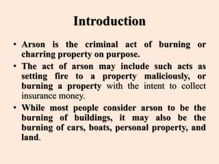 Arson | PPTX