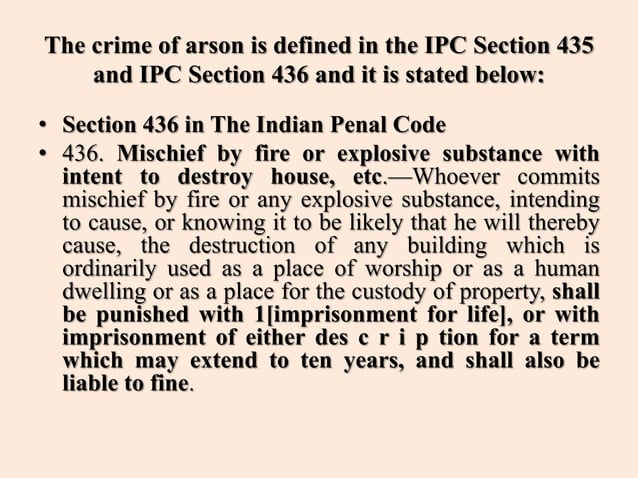 Arson | PPTX