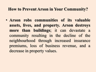 Arson | PPTX