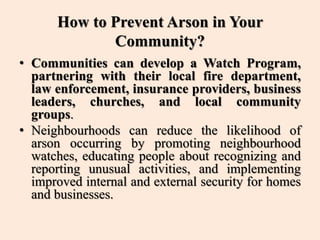 Arson | PPTX