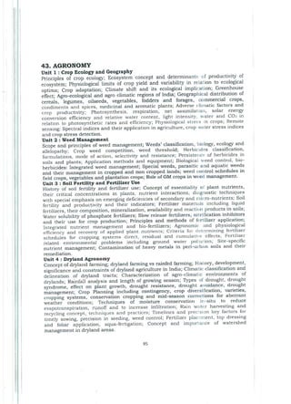 Agricultural Research Scientist syllabus (ARS) | PDF