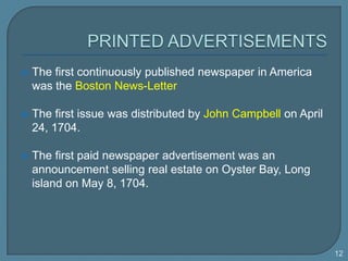 history of advertising | PPTX