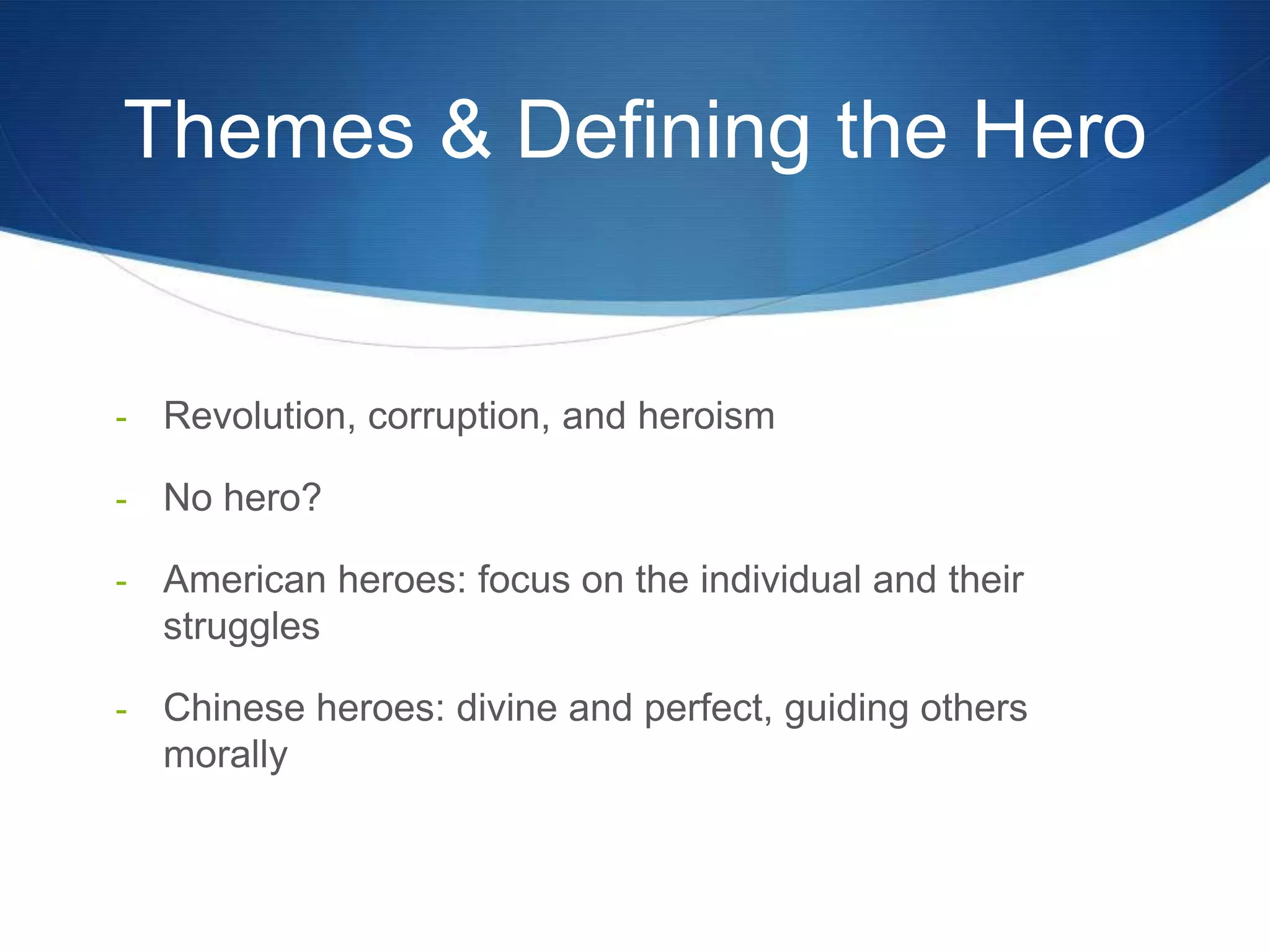 Heroes in Film & The Cross-Cultural Experience | PPTX