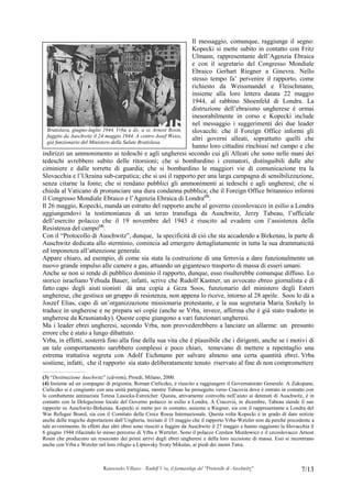 Raimondo Villano - Rudolf Vrba, farmacologo del protocollo di Auschwitz ...