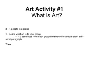 KCC Art 141 Chapter 1 What Is Art | PPT