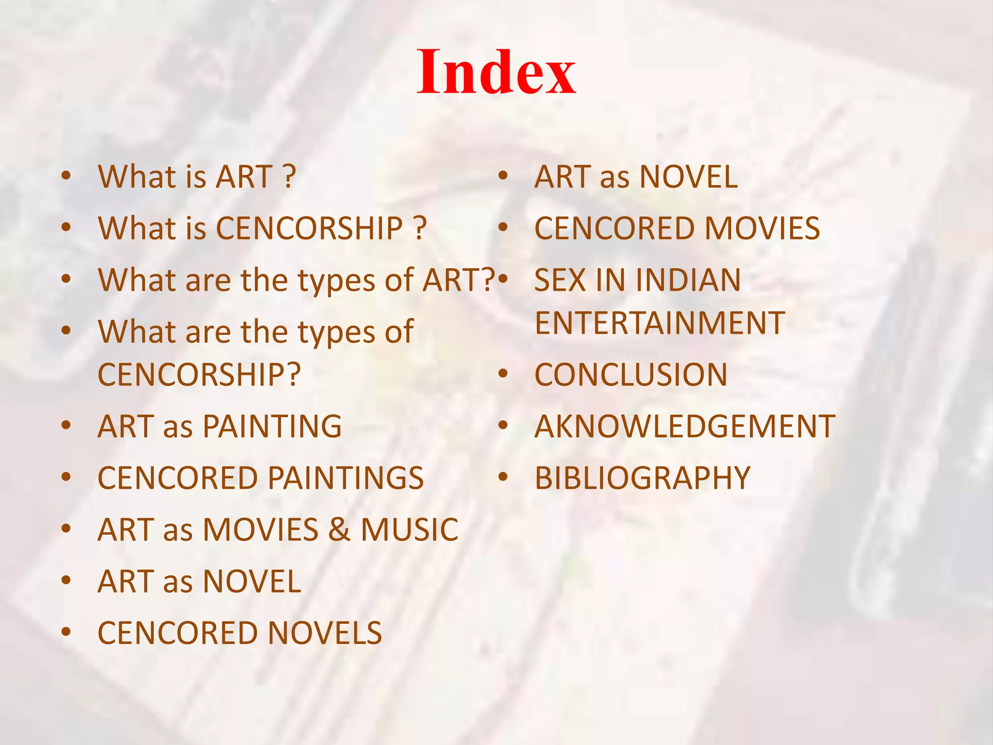 Art and Censorship | PPTX