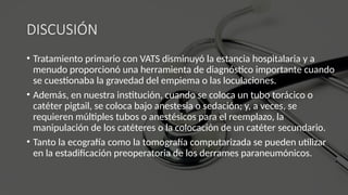Toracoscopia como decorticacion avanzada en pediatria | PPTX