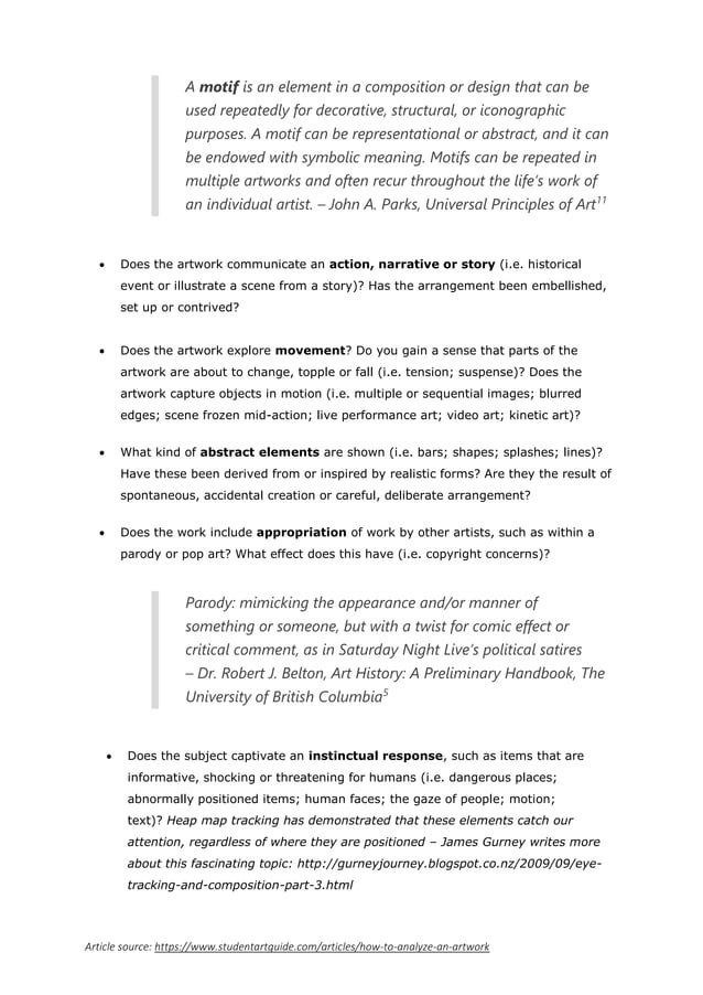 art-analysis-worksheet.pdf | Drawing and Sketching | Arts and Crafts