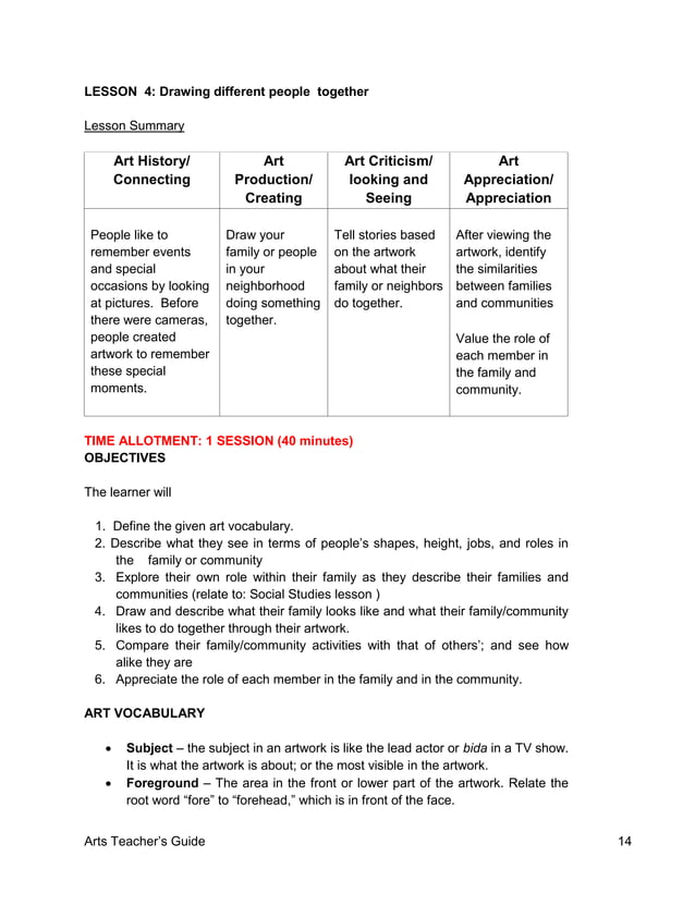 Art gr-1-teachers-guide-q12 | PDF