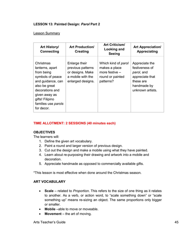 Art gr-1-teachers-guide-q12 | PDF